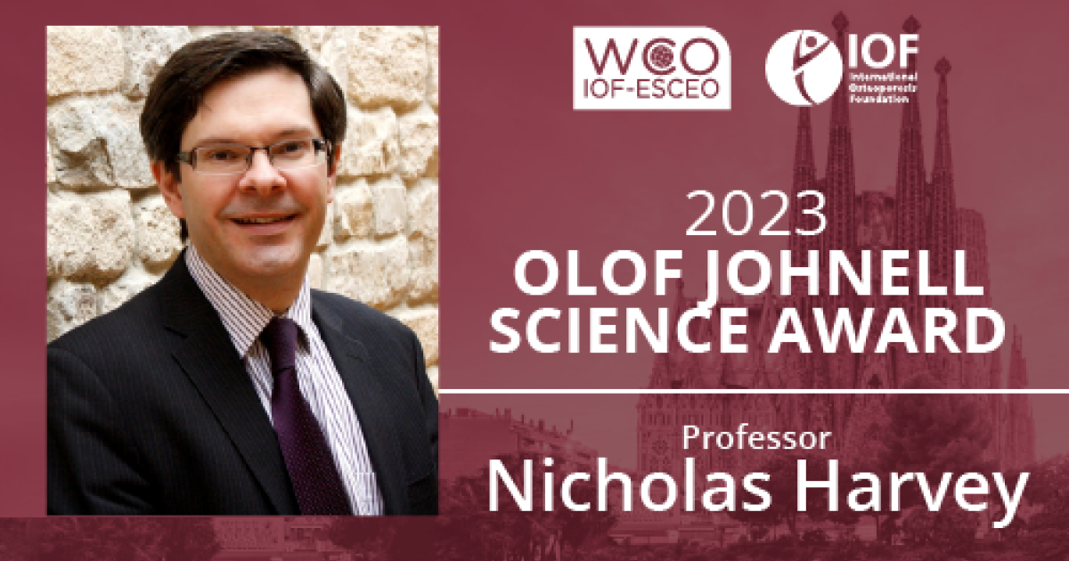 IOF Olof Johnell Science Award presented to Professor Nicholas Harvey ...