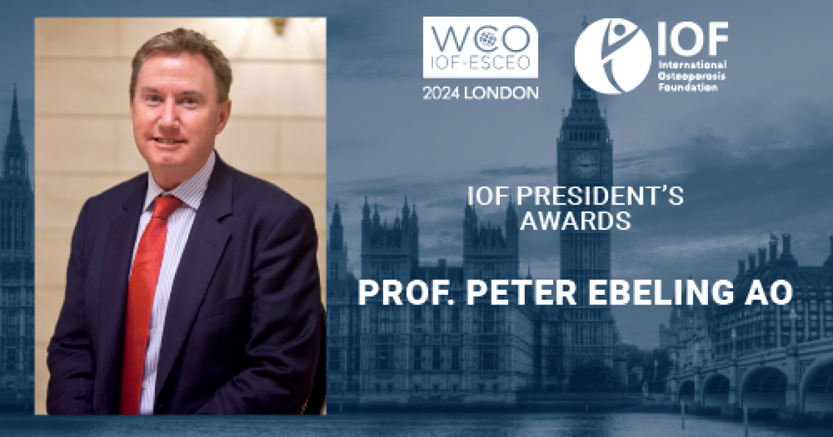 Professor Peter Ebeling AO honoured with the prestigious IOF President ...
