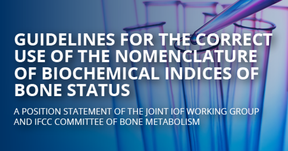 Standardized Nomenclature for Bone Status Indices to Enhance Diagnostic ...